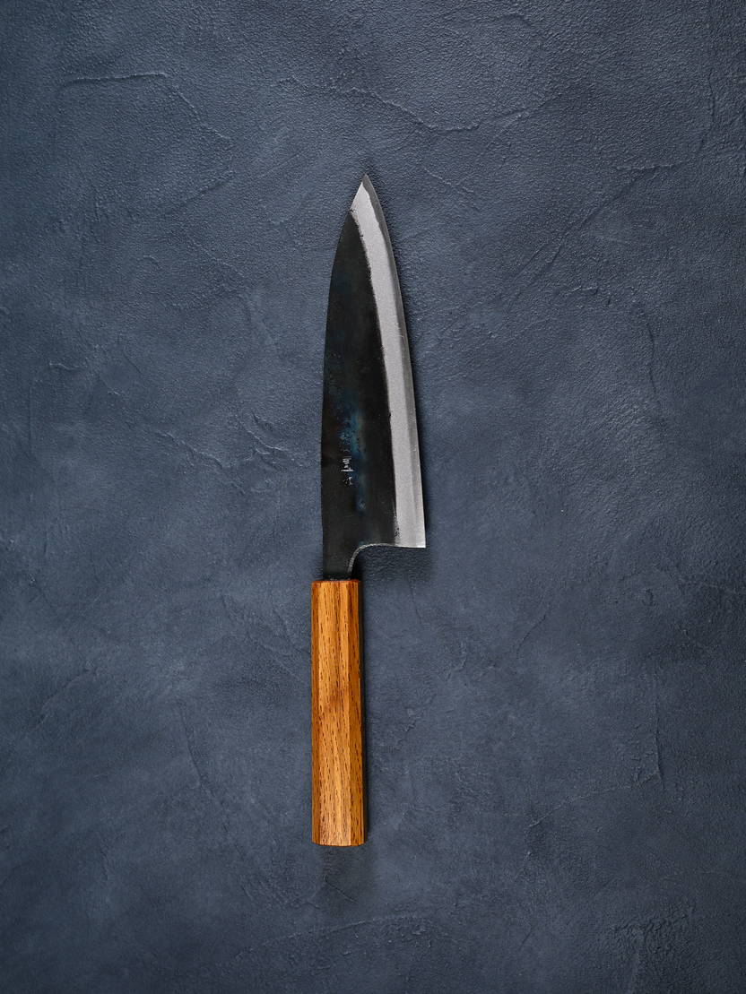 Tosa Tsukasa Gyuto Knife 180mm White Paper Steel Black Finish Oak Octa ...